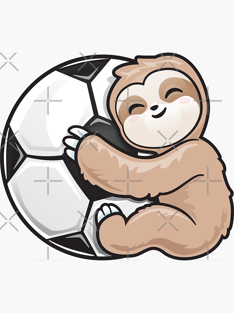 "Soccer Adorable Sloth Loves Soccer" Sticker for Sale by pablomendoza ...