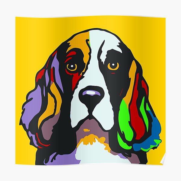 "English Springer Spaniel - Pop Art" Poster for Sale by dogpopart ...