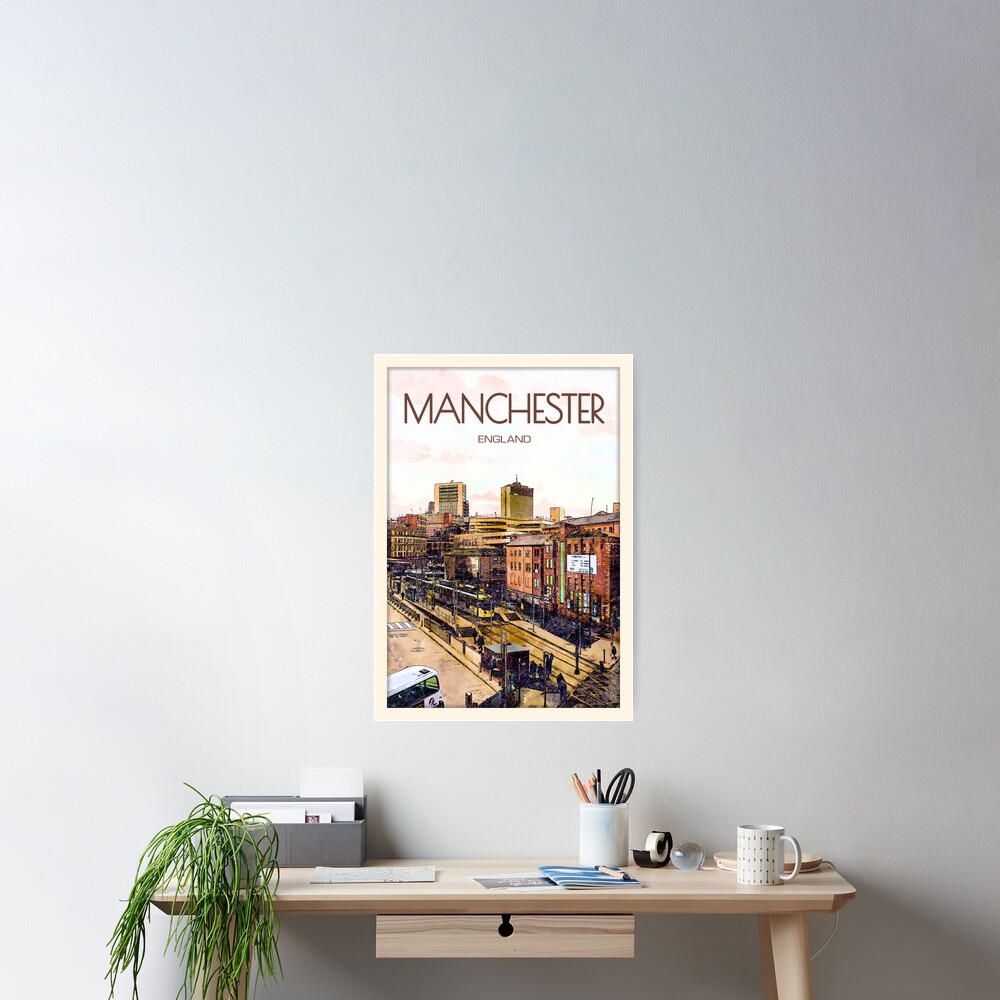 "Manchester Travel Art" Poster for Sale by nifroart2022 | Redbubble