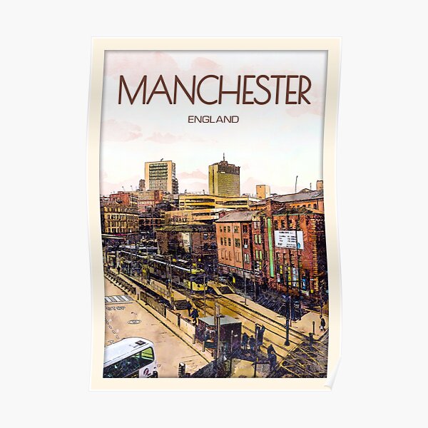 "Manchester Travel Art" Poster for Sale by nifroart2022 | Redbubble