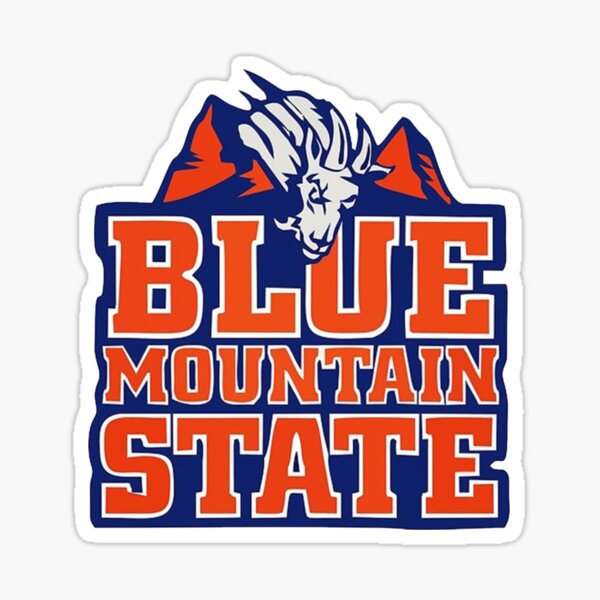 "Retro Blue Mountain State Mountain" Sticker for Sale by DLutfy | Redbubble
