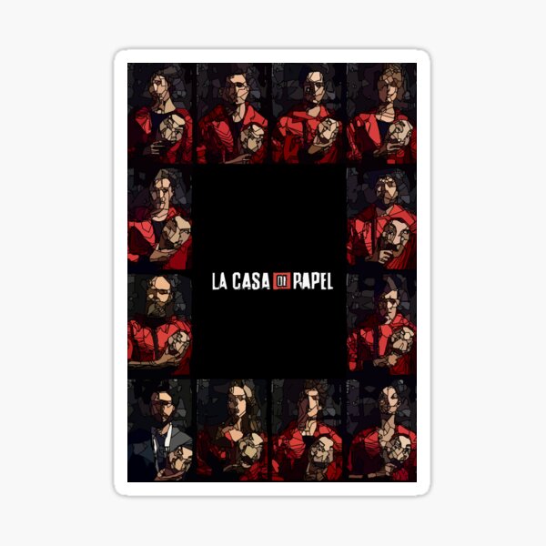 "Money Heist Fanart" Sticker for Sale by Playful-Shop | Redbubble