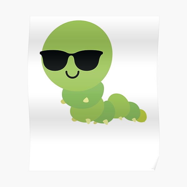"Caterpillar Emoji " Poster by HippoEmo | Redbubble