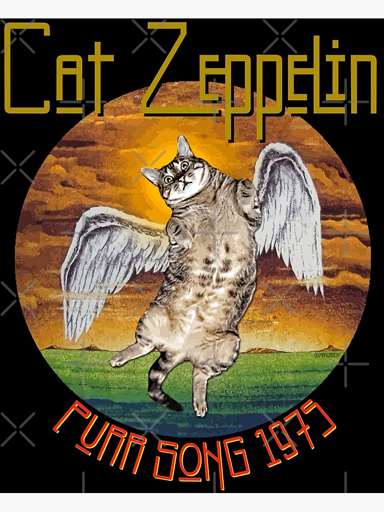 "CAT ZEPPELIN" Poster for Sale by darklordpug | Redbubble
