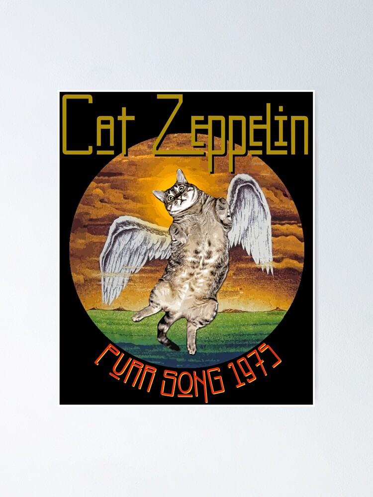 "CAT ZEPPELIN" Poster for Sale by darklordpug | Redbubble