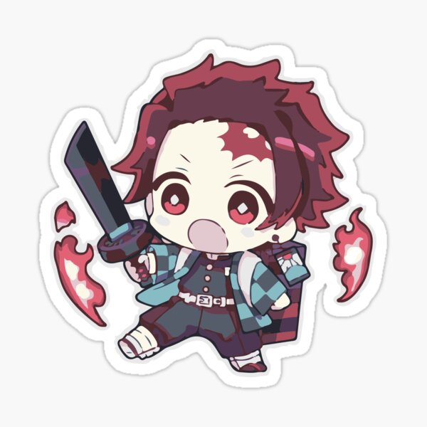 "Chibi Tanjiro - Demon Slayer" Sticker for Sale by traveen | Redbubble