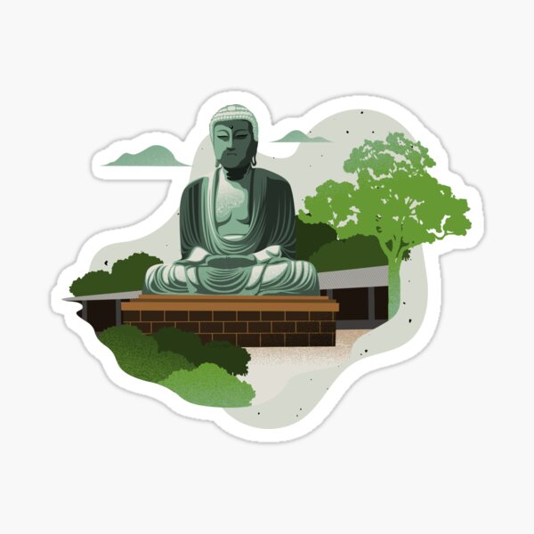 "The Mindful Buddha " Sticker for Sale by CrazyDesignx | Redbubble
