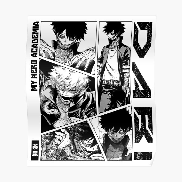 "Dabi Manga Panel - black version" Poster for Sale by Neoxnime | Redbubble
