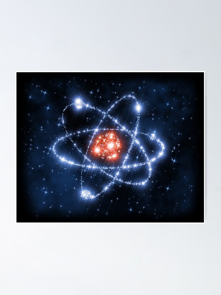 Poster « Symbole de la science Symbole Atom Space Stars », par ...