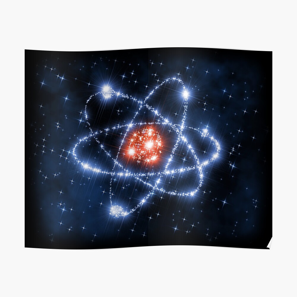 "Science Sign Symbol Atom Space Stars" Poster by igordabari | Redbubble
