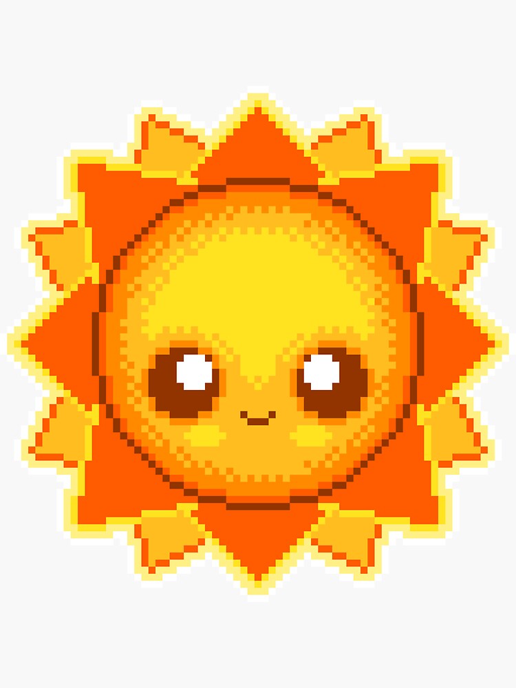 "8-Bit Sun" Sticker for Sale by Lee0z-Art | Redbubble