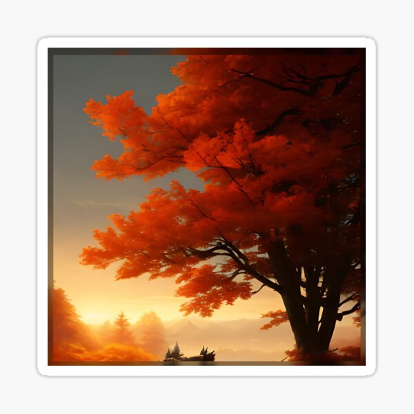 "The Secret To Peace under the Maple Tree" Sticker for Sale by SalSunny ...