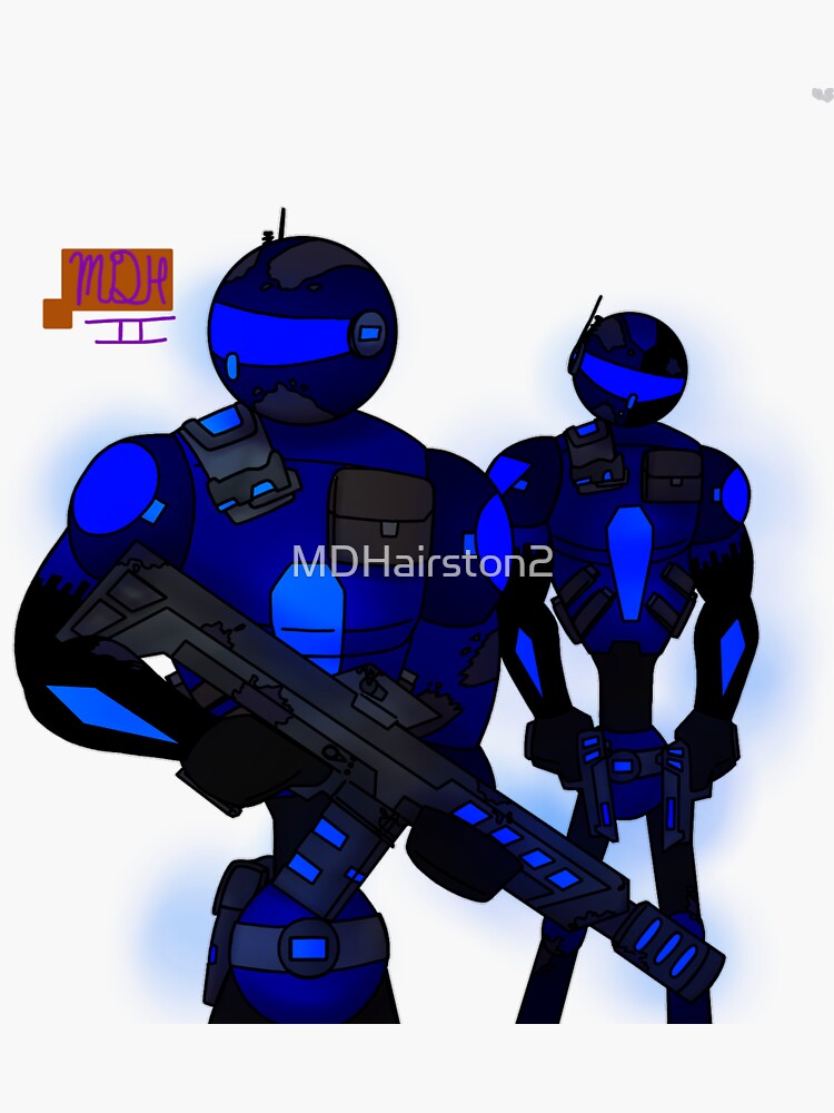 "Stick Wars Blue Faction Black Sleeve Comandos" Sticker for Sale by ...