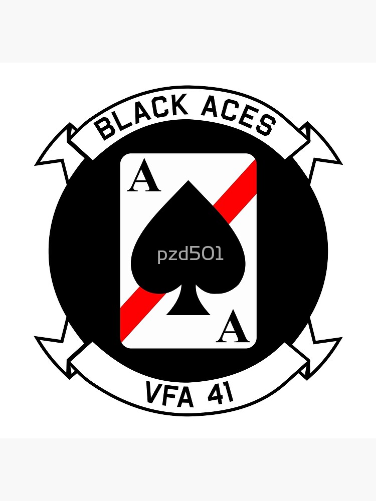 "USN VFA-41 Strike Fighter Squadron - Roundel Black Aces - Clean Style ...
