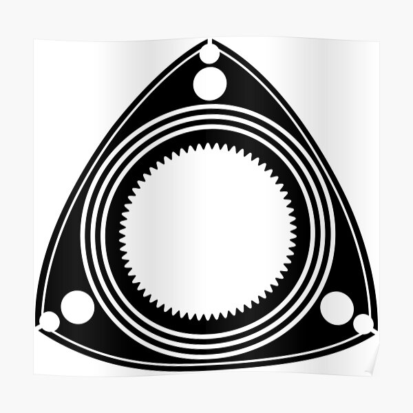 "Rotary Engine Rotor Logo (Black)" Poster for Sale by 718Raindeer ...