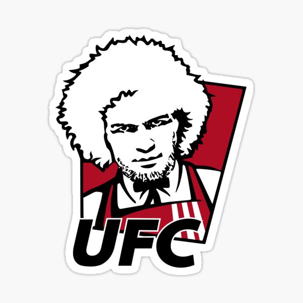 "UFC - KFC - Khabib (Black Version)" Sticker for Sale by ...