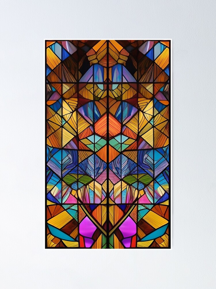 "Colorful Heavenly Stained Glass" Poster for Sale by CattlettArt ...
