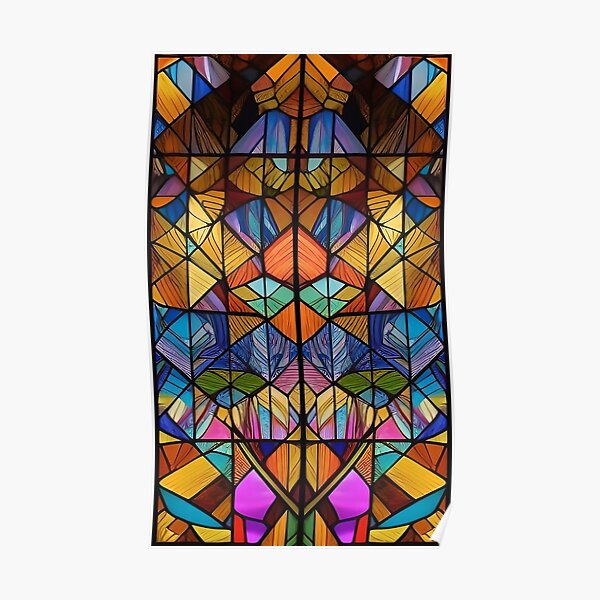 "Colorful Heavenly Stained Glass" Poster for Sale by CattlettArt ...