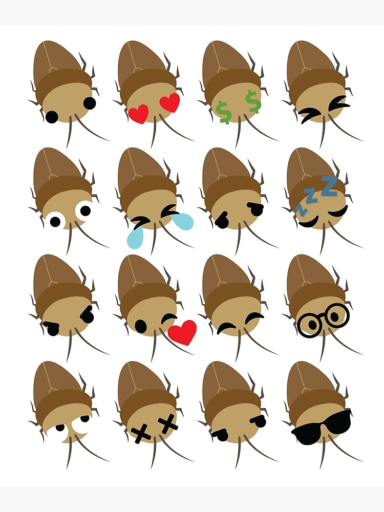 "Cockroach Emoji " Art Print by HippoEmo | Redbubble
