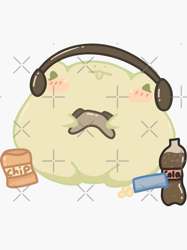 "Cute Gamer Frog" Sticker for Sale by themushrepublic | Redbubble