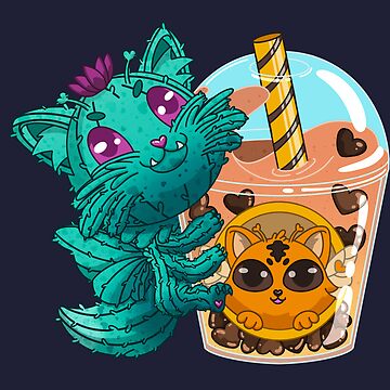 "cactus kitty - Cryptid Buddies #32" Sticker for Sale by thecryptidcafe ...