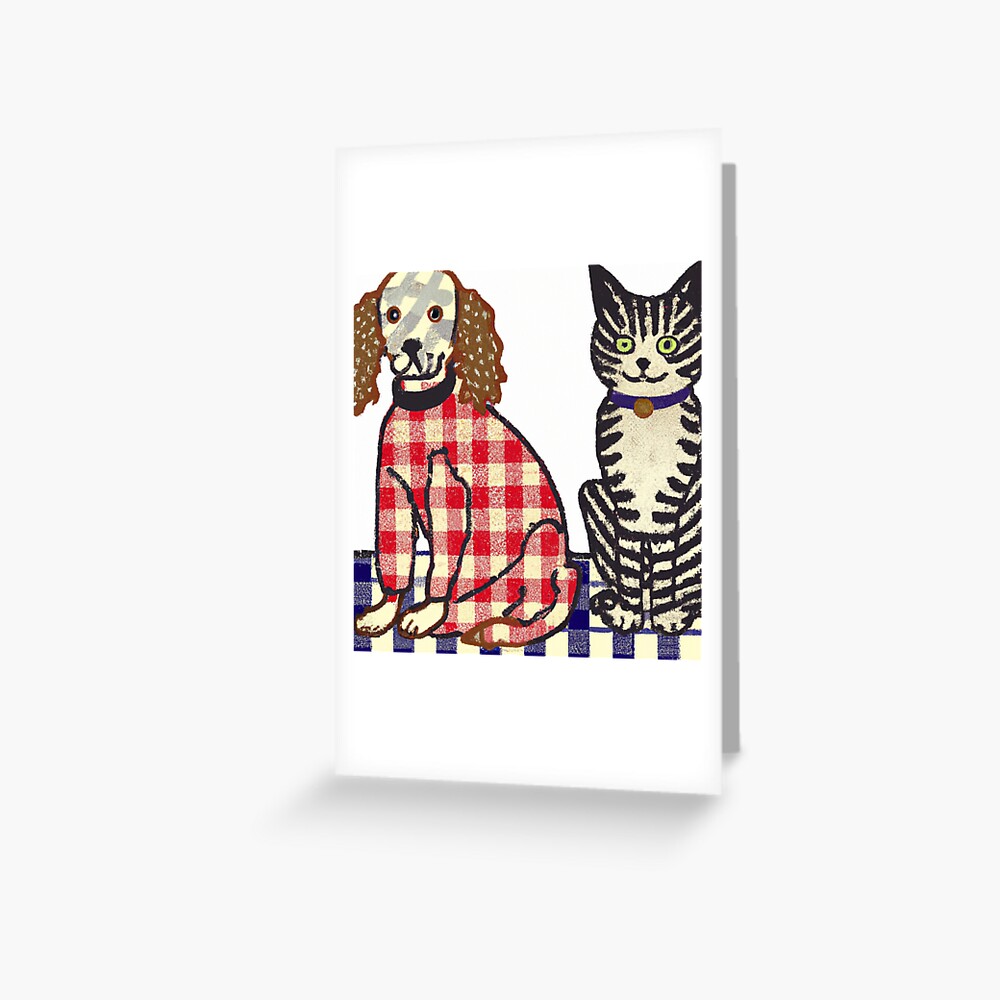 "Gingham Dog and Calico Cat in Ukiyo-e style (AI Generated Art ...