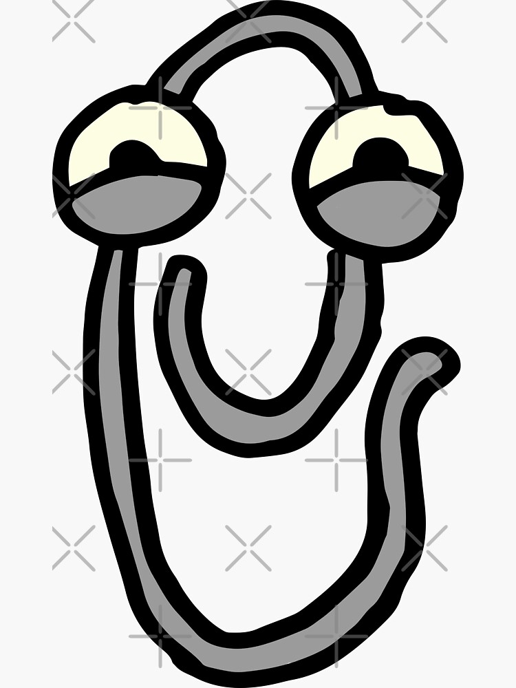 "Return of Clippy" Sticker for Sale by NickacanDesigns | Redbubble