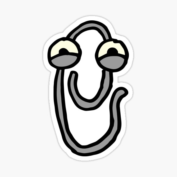 "Return of Clippy" Sticker for Sale by NickacanDesigns | Redbubble