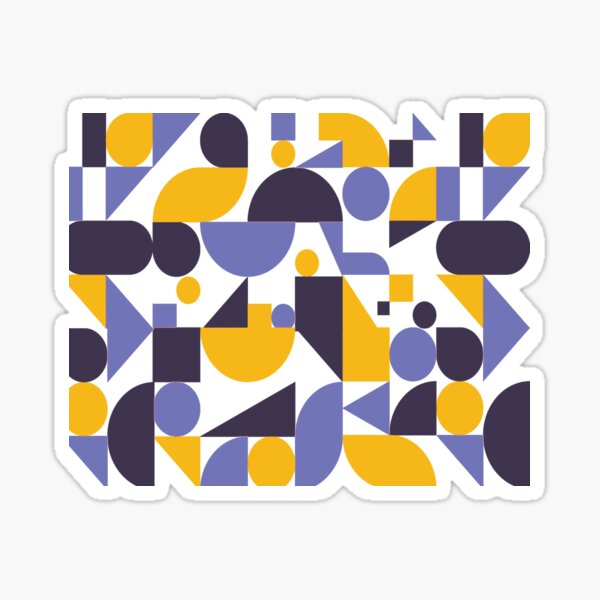 "Mid Century Modern Circles- Ube cheese" Sticker for Sale by ...