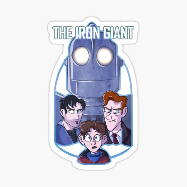 "THE IRON GIANT" Sticker for Sale by BettyPlatt | Redbubble