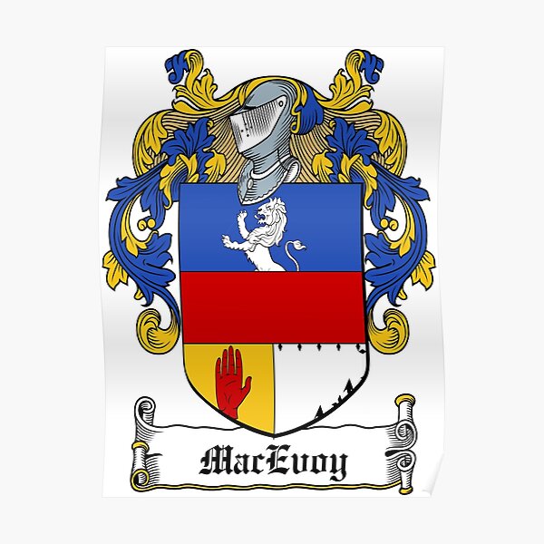 "MacEvoy (Meath) " Poster for Sale by HaroldHeraldry | Redbubble