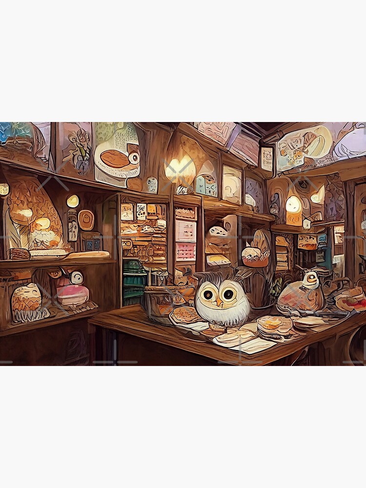 "Cozy Owl Cafe" Poster for Sale by rudekitten | Redbubble