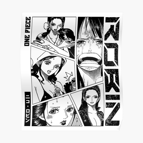 "Nico Robin Manga Panel - black version" Poster for Sale by Neoxnime ...