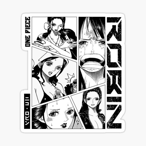 "Nico Robin Manga Panel - black version" Sticker for Sale by Neoxnime ...