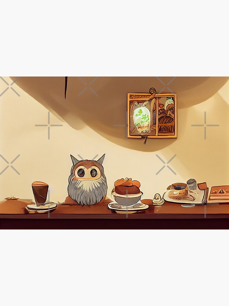 "Cozy Owl Cafe" Sticker for Sale by rudekitten | Redbubble