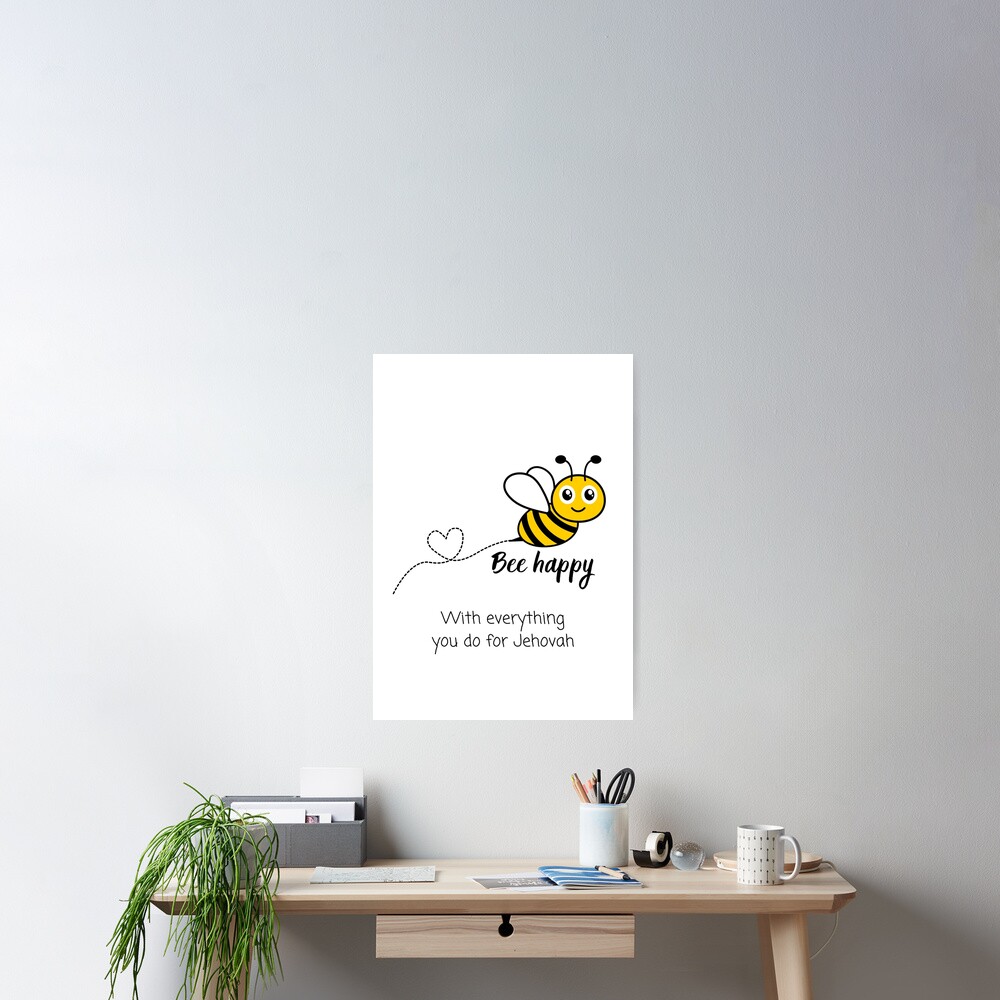 "Bee happy with everything you do for Jehovah - JW.org" Sticker for ...