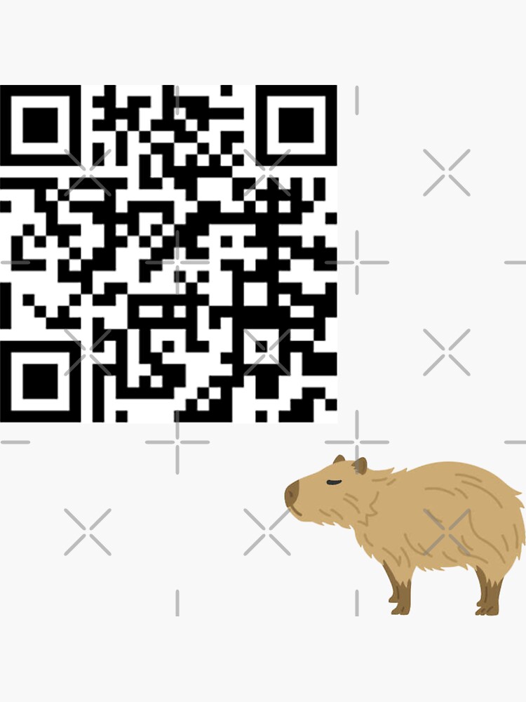 "Ok I Pull Up Capybara QR code [HIGH RES]" Sticker for Sale by da-swag ...