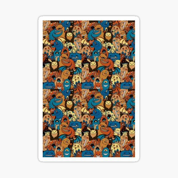 "Funny Monsters" Sticker for Sale by AI-Creation | Redbubble