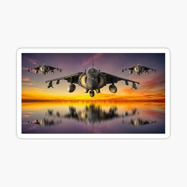 "Harrier Jump Jets" Sticker for Sale by Alisonchambers2 | Redbubble