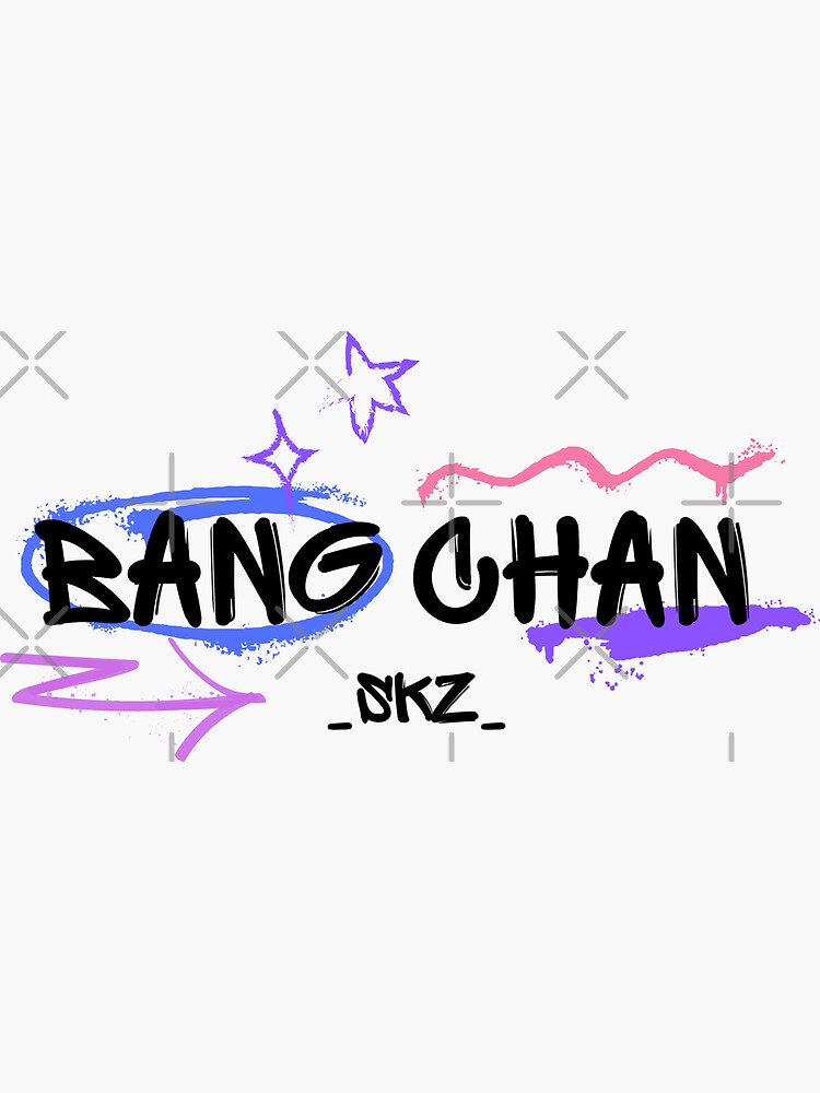 Pegatina «Nombres artísticos de Stray Kids Graffiti (Bang Chan)» de ...