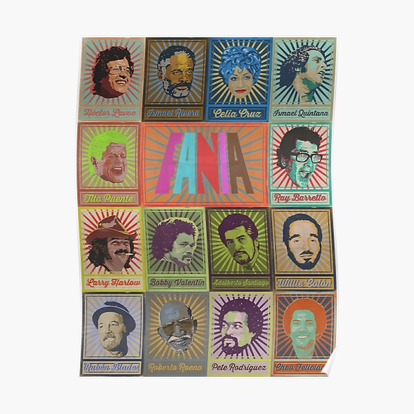 "Fania Stars Poster" Poster for Sale by TropicalHuman | Redbubble
