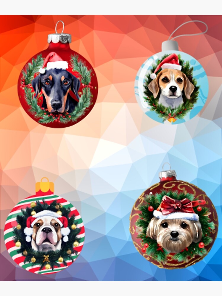 "Christmas Dogs On Strickers Packet" Poster for Sale by RonniePotter78 | Redbubble