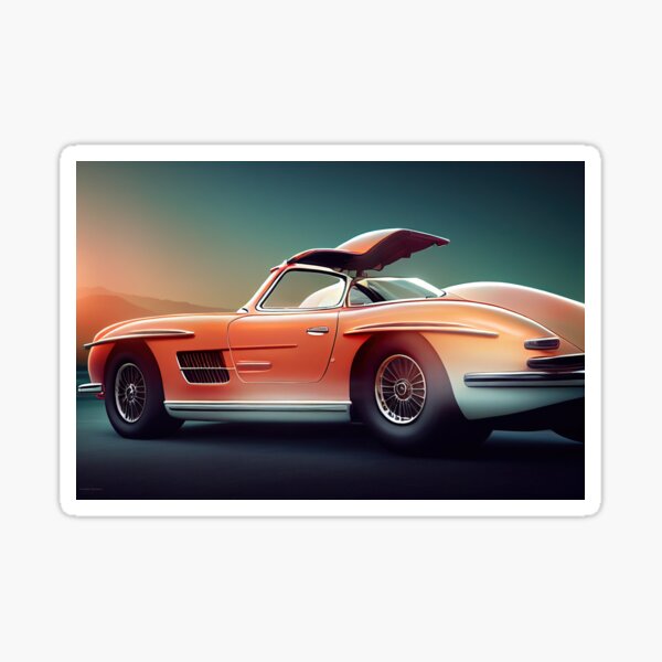 "Old classic Mercedes car retro style" Sticker for Sale by ...