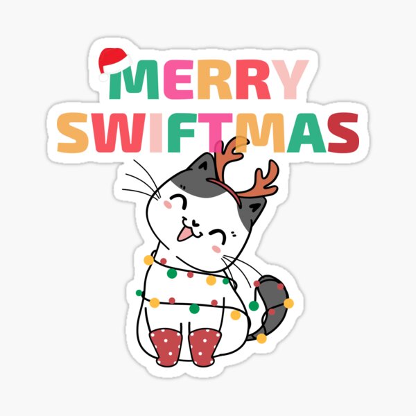 Sticker « Joyeux Swiftmas Taylor Swift Chat de Noël », par ...
