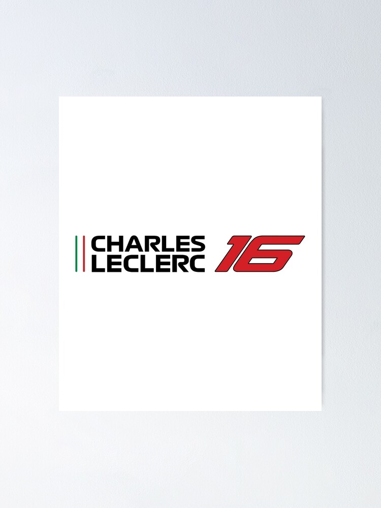 "Charles Leclerc 16 Ferrari Formula One White" Poster for Sale by ...