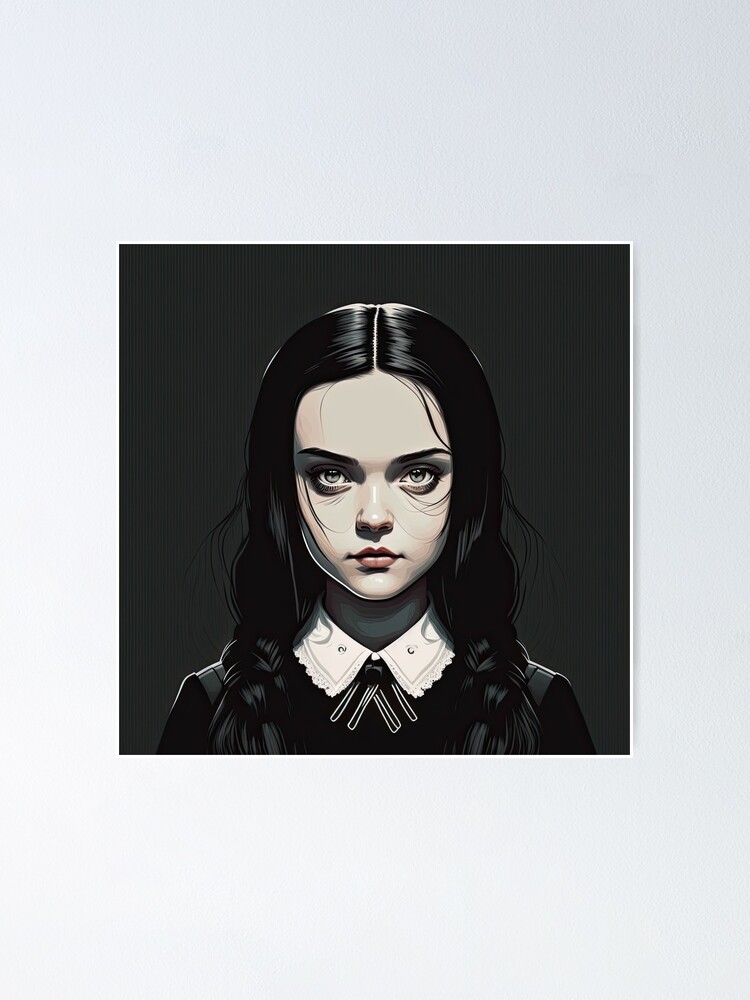 "Wednesday the addams family" Poster for Sale by HeleneDParis | Redbubble
