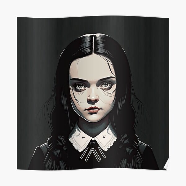 "Wednesday the addams family" Poster for Sale by HeleneDParis | Redbubble