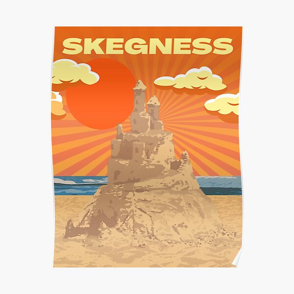 "Skegness Sandcastle Retro Poster" Poster for Sale by PosterPack ...