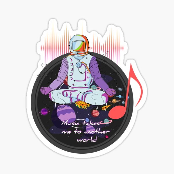 "Cosmic Sound" Sticker for Sale by Hevenza | Redbubble
