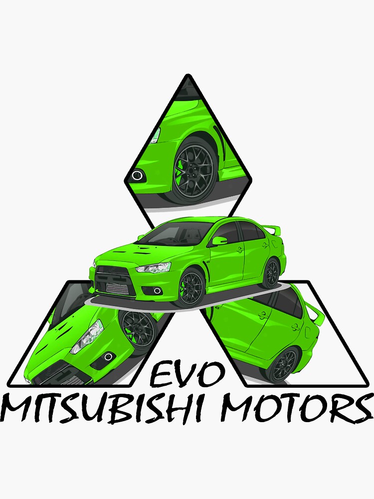 "Mitsubishi Lancer EVO X, JDM Car" Sticker for Sale by T-JD | Redbubble